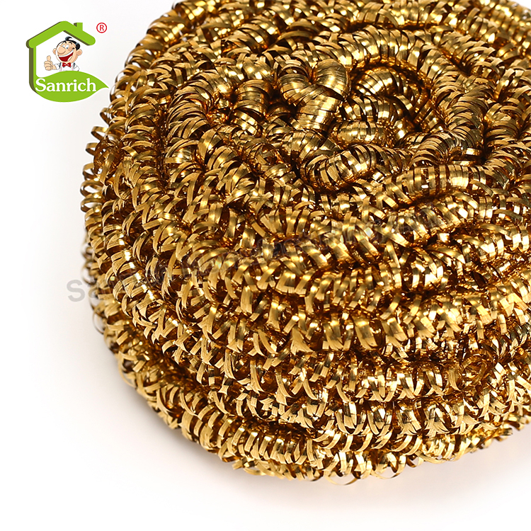 Kitchen Recyclable Metal Cleaning Ball Copper Brass Coated Mesh Wool ...
