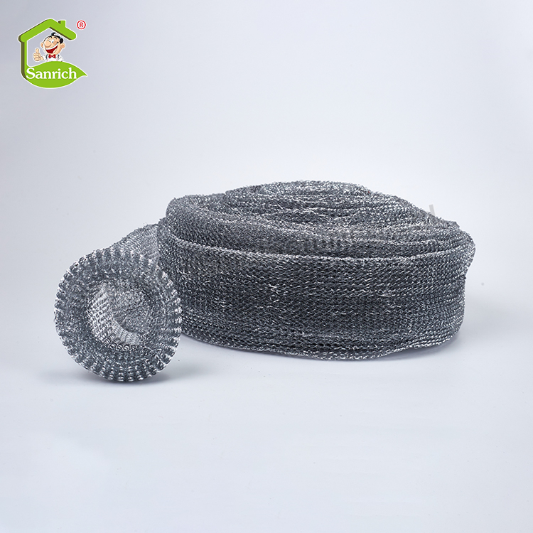 Galvanized Iron Mesh Scourer In Roll Material Kitchen Cleaning Scrubber ...