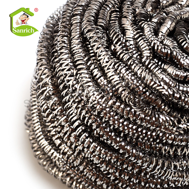 Blister Packing Kitchen Pot Cleaning Metal Steel Spiral Mesh Scourers ...