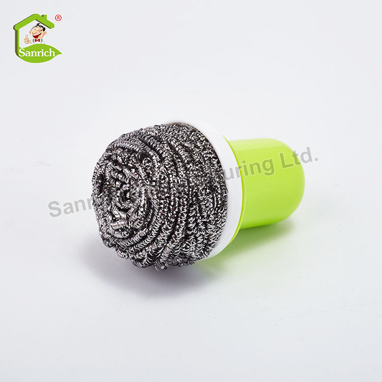 Hot Sale Stainless Steel Scourer with Plastic Handle Kitchen And Pot ...
