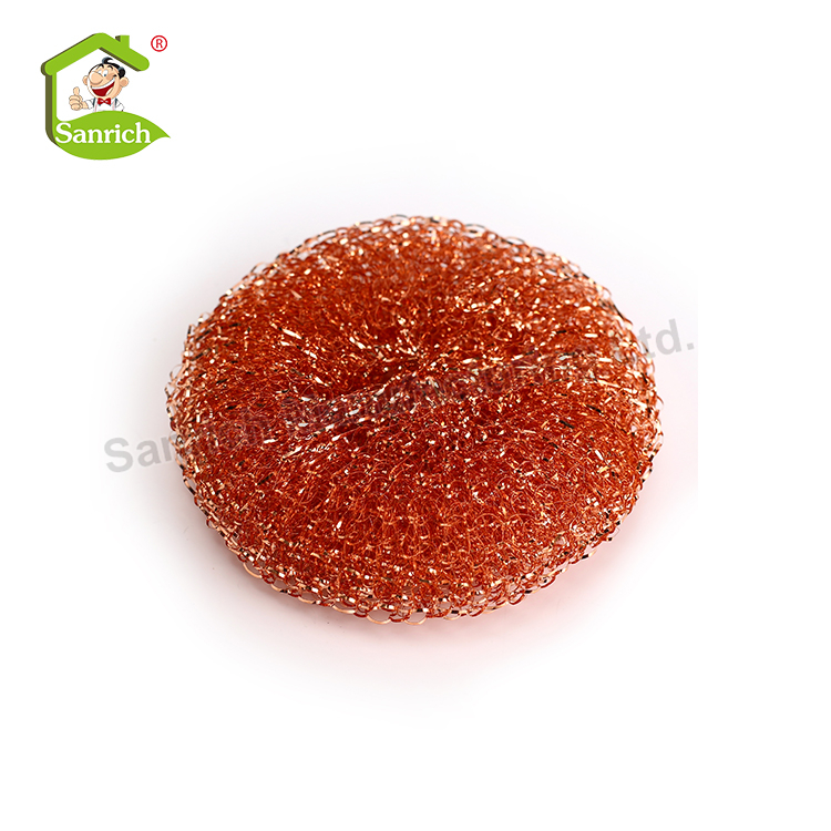 Household Copper-plated Steel Wire Mesh Scourer Washing Flat Round ...