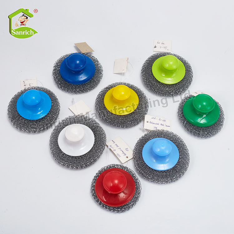 Quality Assurance Galvanized Steel Scourer With Handle Protect Hand Pot ...